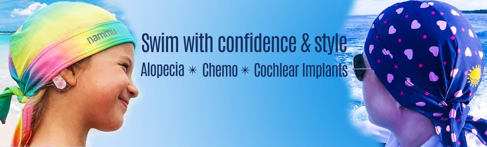 Sun Protection with confidence - Nammu Swimming Hats